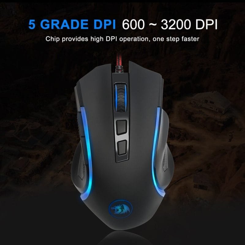 Buy Redragon M607 Griffin RGB USB MMO Gaming Mouse 8 buttons 7200 DPI Ergonomic Design ...