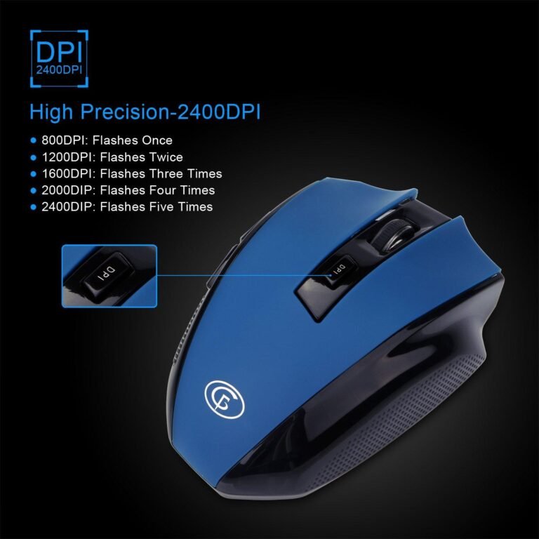 Buy GoFreeTech M009 Wireless Mouse Optical Mice 5 Adjustable DPI Levels ...